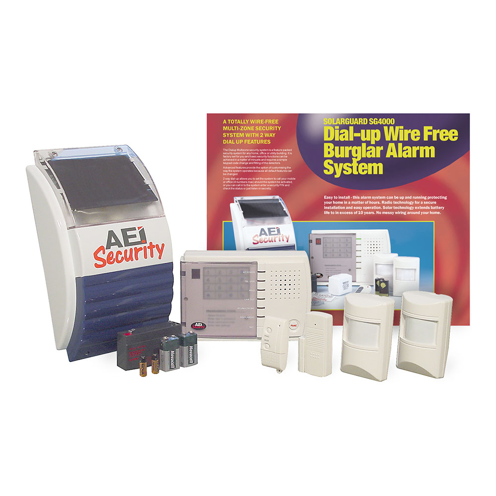 AEI Security SolarGuard - Advanced Dial Up Wireless Alarm System